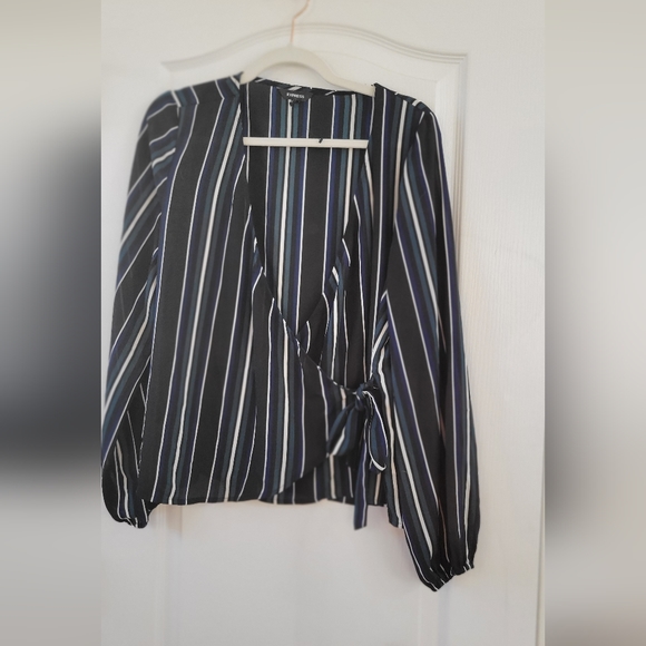 Express | Tops | Large Express Faux Wrap Blouse | Poshmark